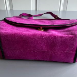 Escada | Bags | Nwt Vintage Escada Purplemagenta Suede Purse With Black ...